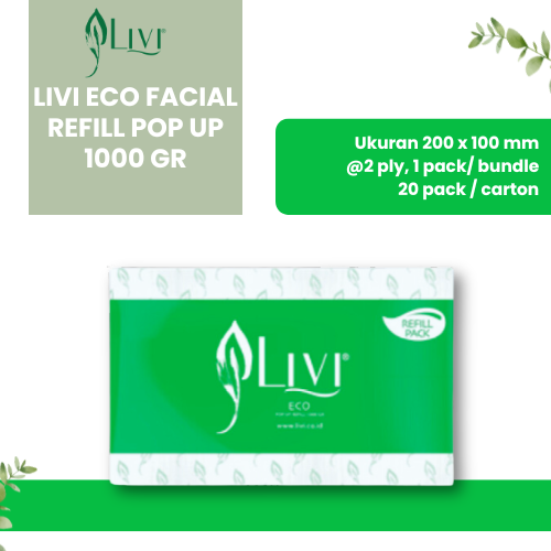 Livi Eco Facial Refill Pop Up 1000 gr - Triken Sahabat Indonesia